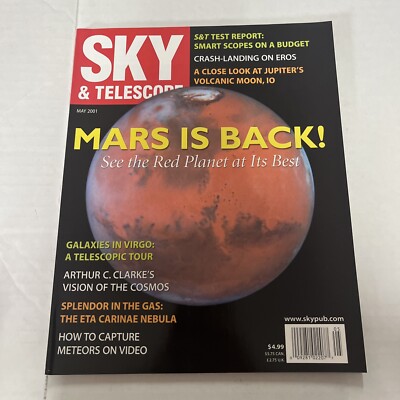 VINTAGE SKY & TELESCOPE MAGAZINE-May 2001-MARS IS BACK!-RED PLANET AT ...