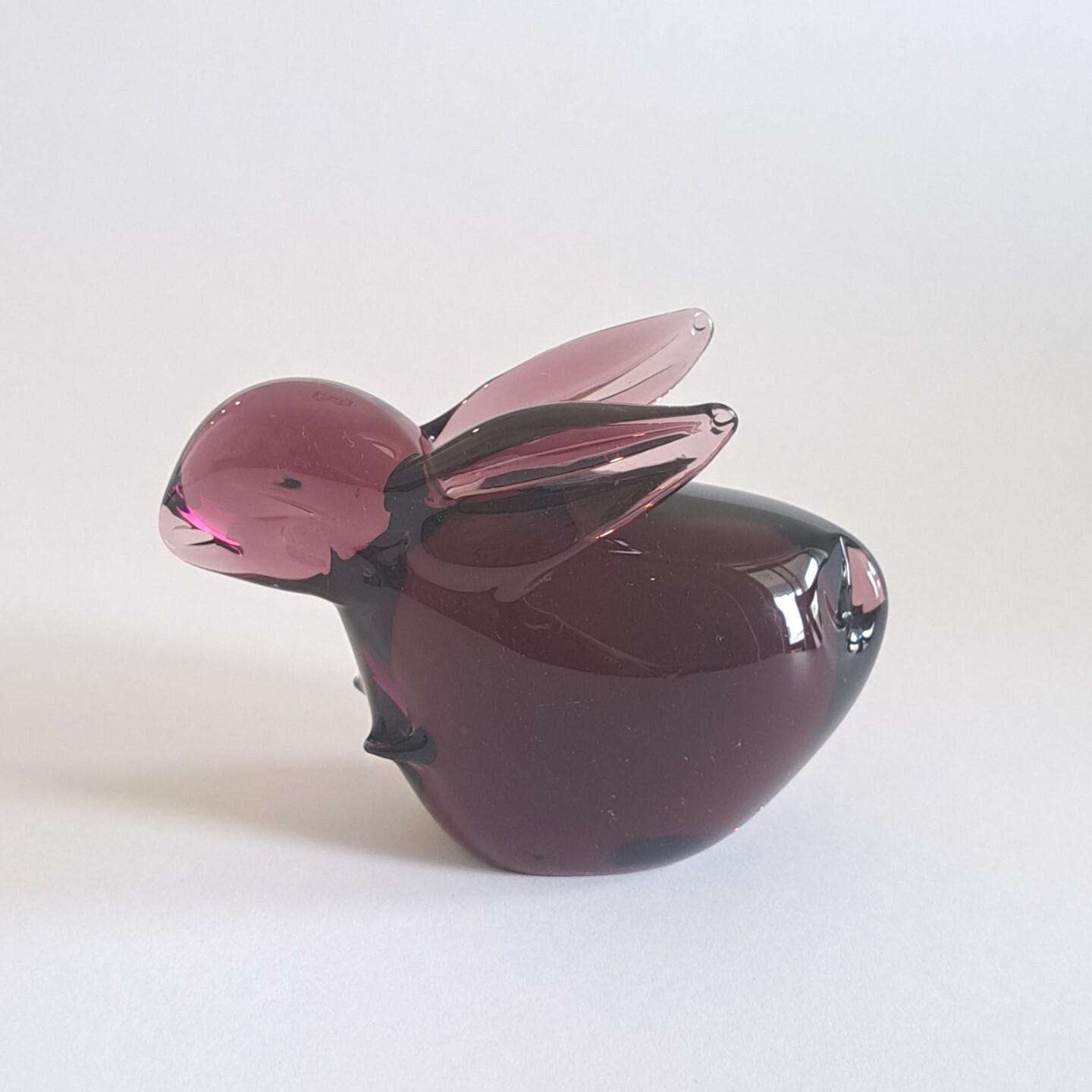 Art Glass Purple Amethyst Violet Bunny Rabbit Paperweight Spring Animal ...