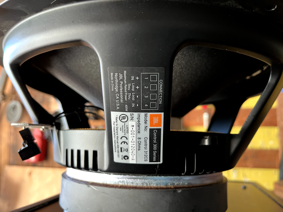 JBL PROFESSIONAL 312CS HIGH-OUTPUT 12" SUBWOOFER LOUD SPEAKER, THEATER ...