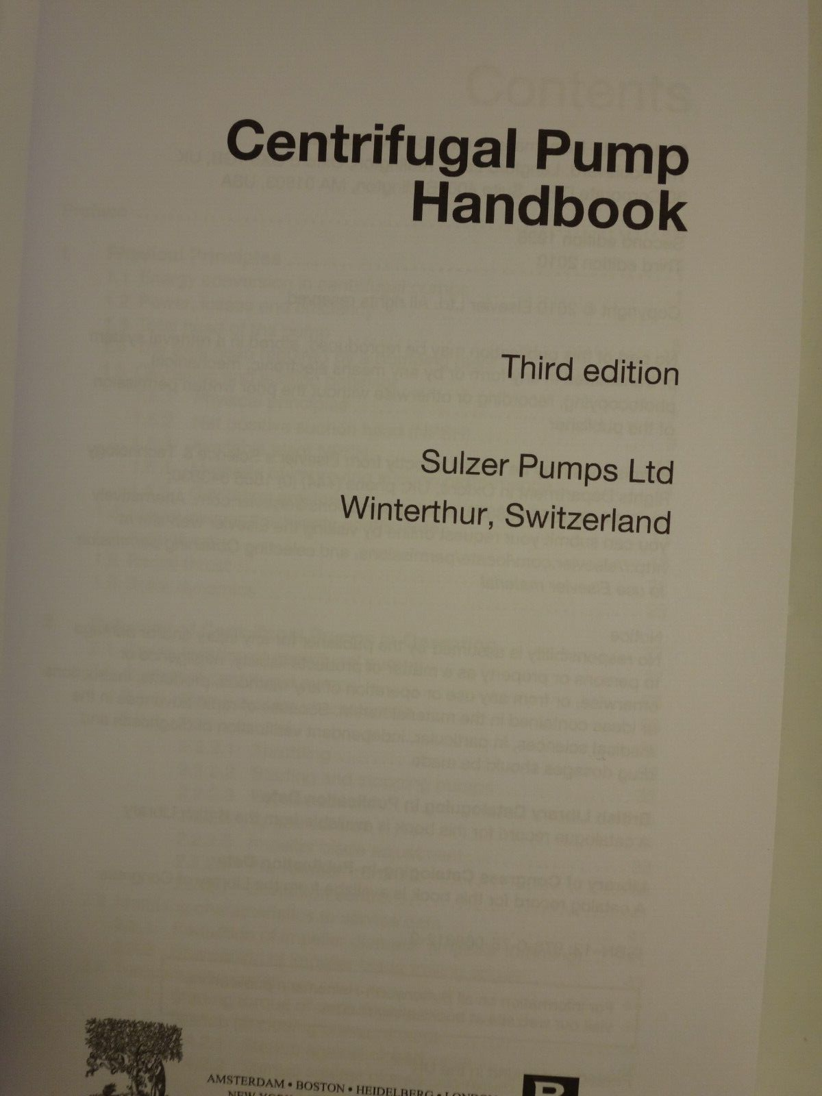 Centrifugal Pump Handbook by Sulzer Sulzer Pumps (2010, Hardcover) for sale online | eBay