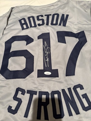 Jonny Gomes Signed Boston Strong 617 Jersey JSA Red Sox Marathon Auto ...