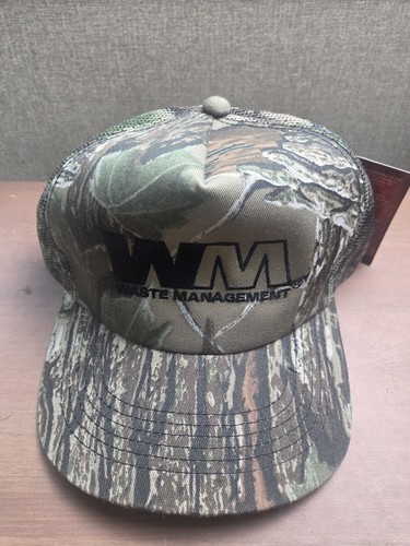 NWT Waste Management Realtree Camo SnapBack Mesh Hat Hunting Workwear ...