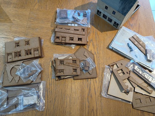 5 off MDF 28mm wargaming buildings Suitable for Very British Civil War ...