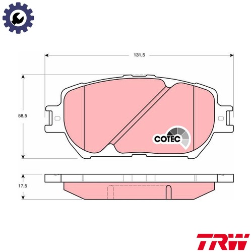 BRAKE PAD SET DISC BRAKE GDB3314 FOR TOYOTA REIZ CAMRY MARK/X 2AZ-FE 2 ...