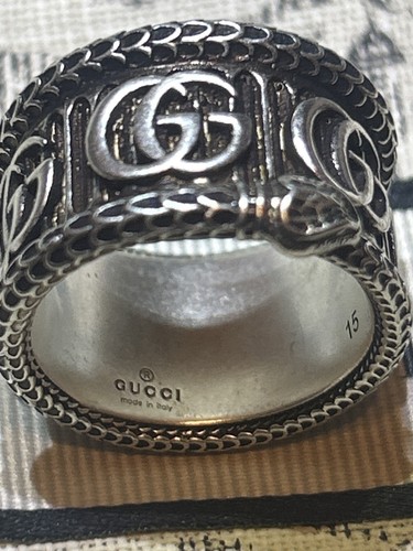 Gucci Silver Marmont Snake Ring with Double G AG925 | eBay
