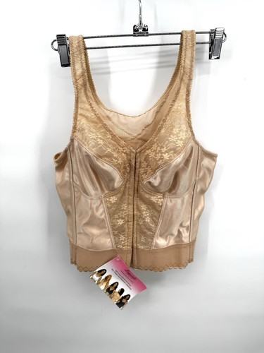 Exquisite Form Women's Premium Longline Fullness Posture Bra Lace Tan ...