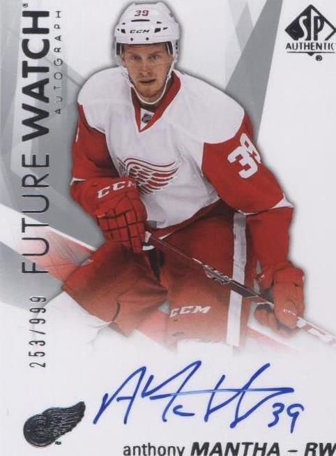 2016-17 SP Authentic - Future Watch Autographs Anthony Mantha #124 /999 ...