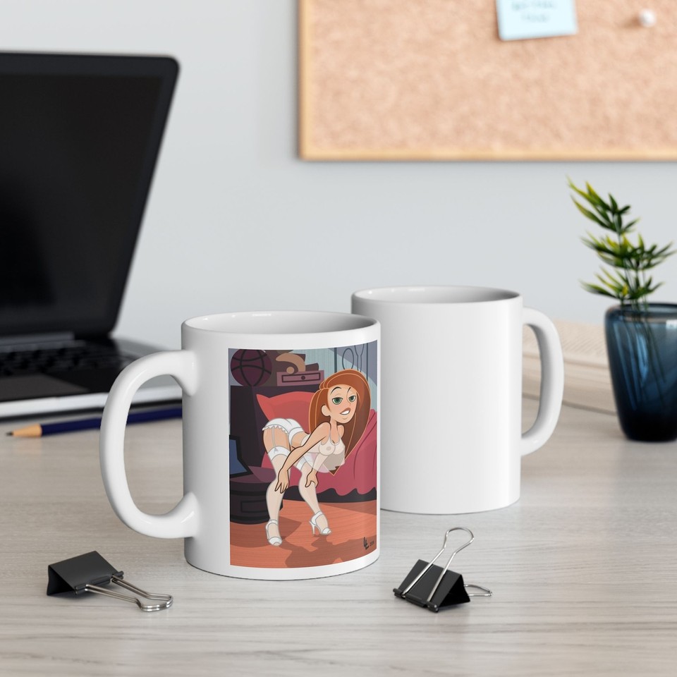 Naughty Kim Possible coffee mug Cheeky cartoon character mug Fun and ...