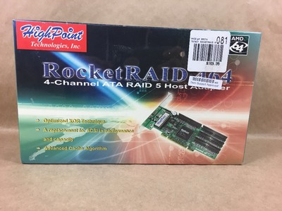 Highpoint RocketRaid 464 / 4-Channel ATA Raid 5 Host Adapter - NEW | eBay