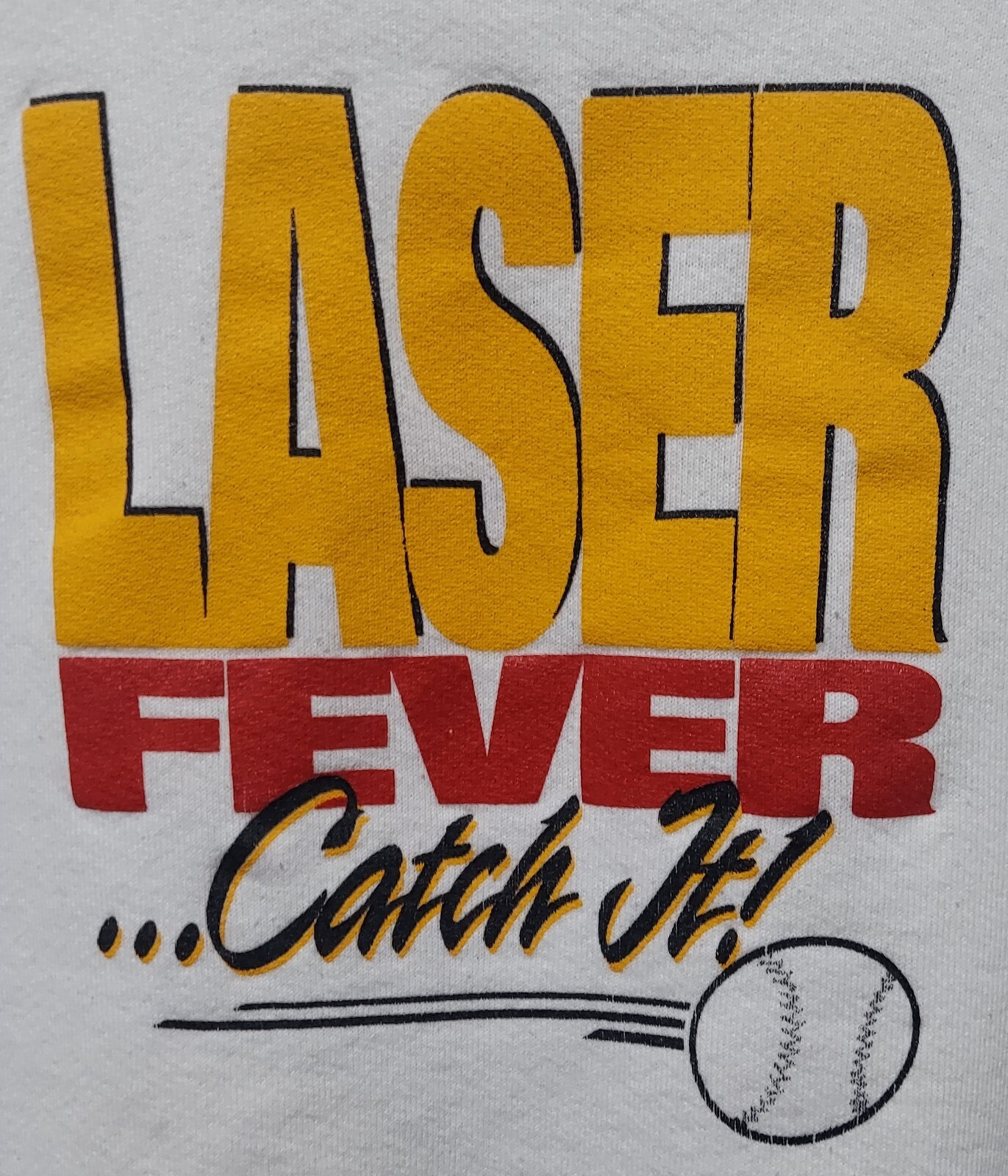 Lasers Sweater Vintage 90s Sweatshirt Softball Baseball White XL Laser ...