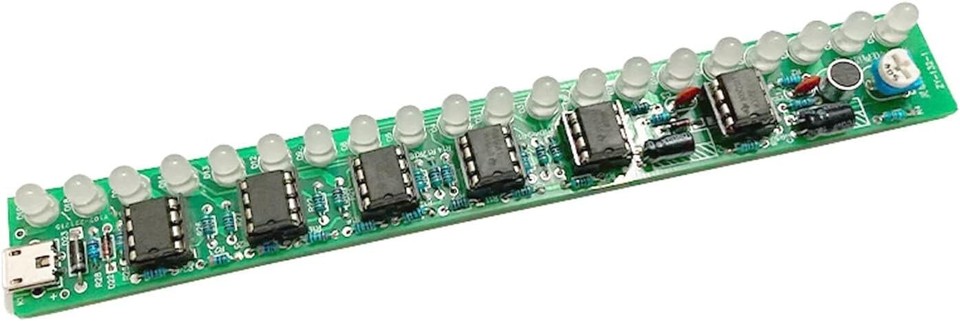 DIY Voice Control Music Audio Display Spectrum Lamp Kit USB Soldering ...