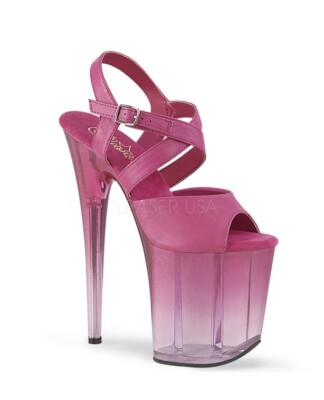 🆕PLEASER 8" Heel 4" Platform Peep Toe Criss Cross Stiletto Sandals FLAM822T | eBay