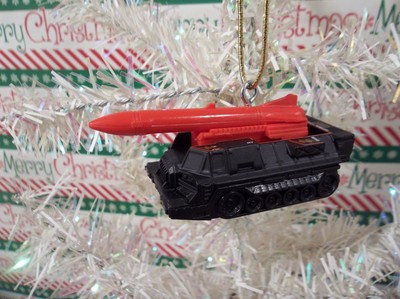 MISSILE LAUNCHER CHRISTMAS ORNAMENT MILITARY ARMY MISSILE CARRIER ARMED ...