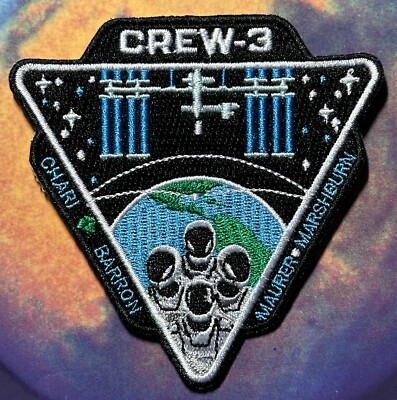 CREW-3 FALCON 9 DRAGON SPACEX SPACE-X 3.5 PATCH 🚀 | eBay