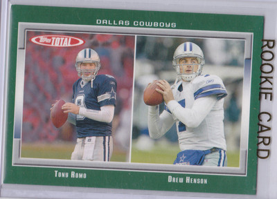 TONY ROMO ROOKIE CARD Topps Total FOOTBALL NFL RC Dallas Cowboys! | eBay