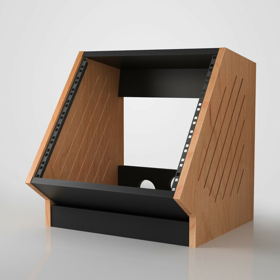 Recording Studio Furniture: Vented Raked Angle 19 Inch Studio Rack ...