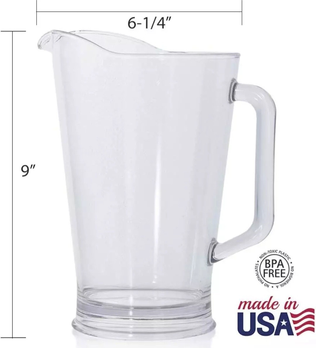 US Acrylic Bistro Clear Pitcher 64 oz Unbreakable Tritan | Set of 2 | eBay