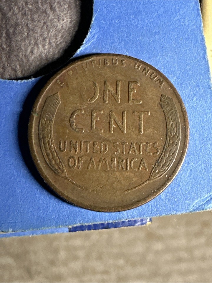 1945 S Lincoln Wheat Cent Obverse CUD Major Die Break Error Lot V60 | eBay