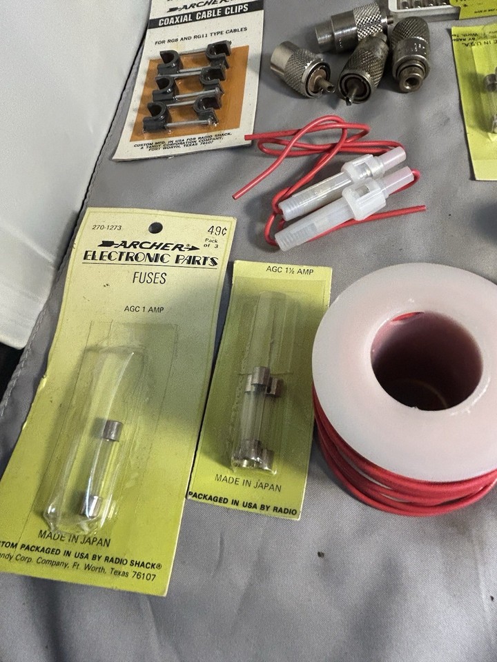 Large Lot CB Radio Parts And Pieces Antenna wire fuses Estate Find | eBay