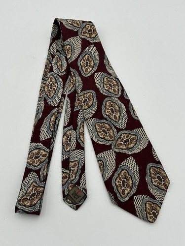 ROBERT TALBOTT Studio Mens 100% Silk Necktie Designer USA Geometric Maroon/Blue | eBay