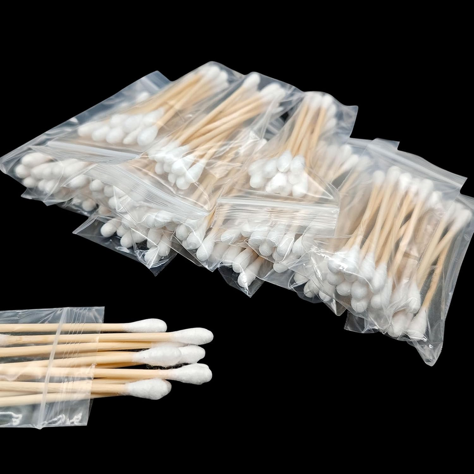 500 Pcs (50 Packs of 10) Travel Size Cotton Swabs Individually Wrapped ...