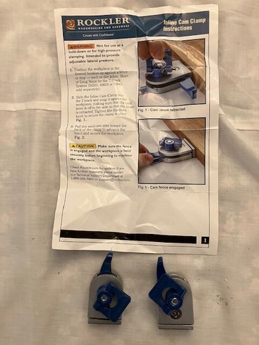 Rockler T-Track Inline Cam Clamp #52145 X (2ea cams) | eBay