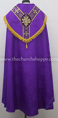 NEW Violet Cope & Stole Set with IHS embroidery,capa pluvial,chape,far ...
