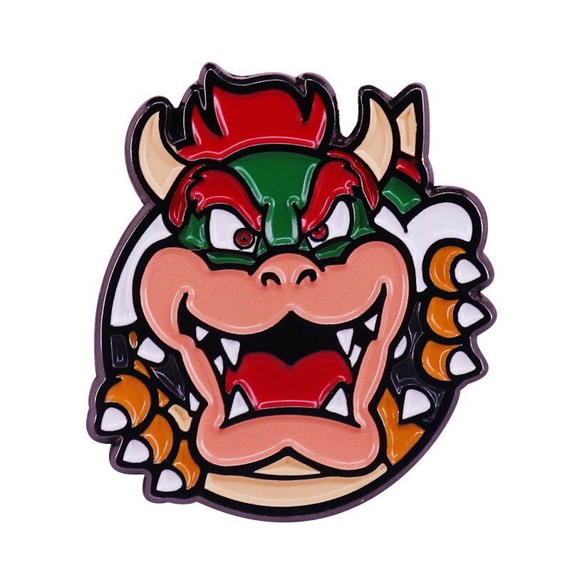 Super Mario Bros. Bowser Chest Brooch Badge Metal Pin figure cosplay | eBay