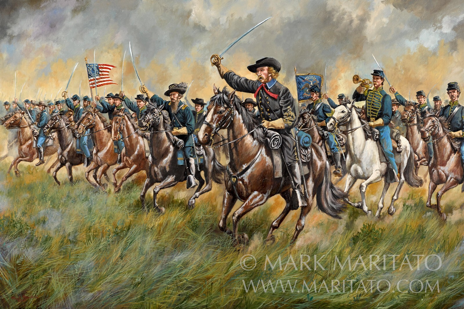 Mark Maritato Limited Edition Civil War Print The Wolverines Custer ...
