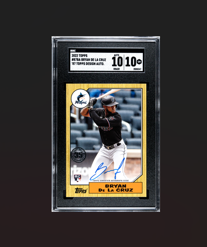2022 Topps 87BA BRYAN DE LA CRUZ 87 Topps Rookie RC Auto SGC 10 GEM ...