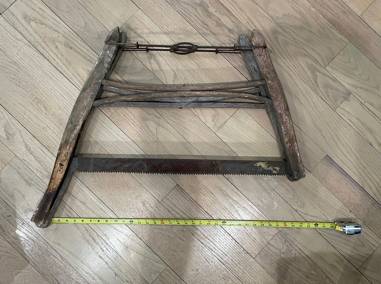 ONE Antique Buck Cross Cut Bow Hand Saw ~Logging Farm Tool Primitive ...