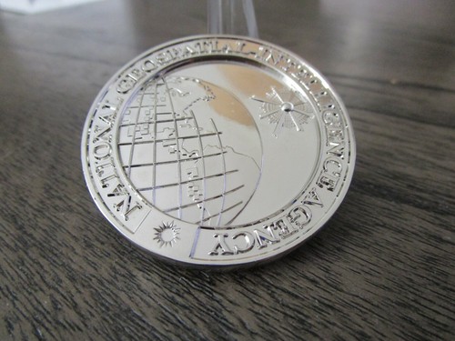 SIGINT GEOINT 3D Satellite Geospatial Space Grid NGA NSA Challenge Coin ...
