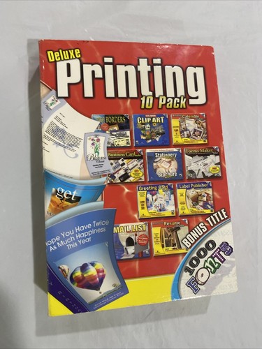 Deluxe Printing 10 Pack Software Bundle - Open Box 22787079727| eBay