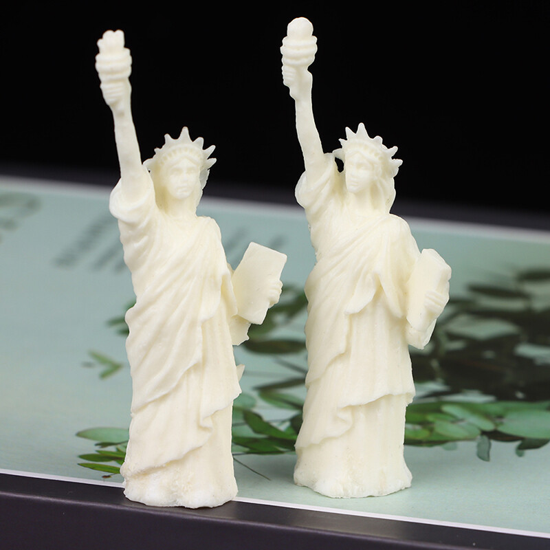 2Pcs 1:12 Dollhouse Mini Statue The Statue of Liberty Model Furniture ...