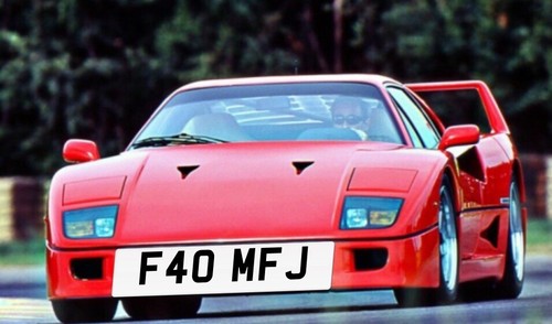 Personalised Reg Registration Private Cherished number plate F40 MFJ ...