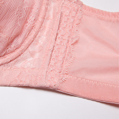 Ladies Big Size 3/4 Cup Lace Push Up Bra Women Bralette Deep V Bras ...