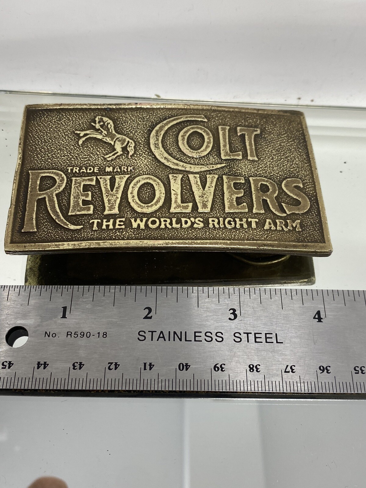 Vintage Colt Revolvers Brass Belt Buckle The World's … - Gem