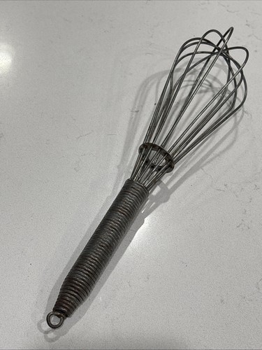 Vtg Spring Coil Whisk Wisk Hand Held Egg Beater Mixer Frother Whipper ...