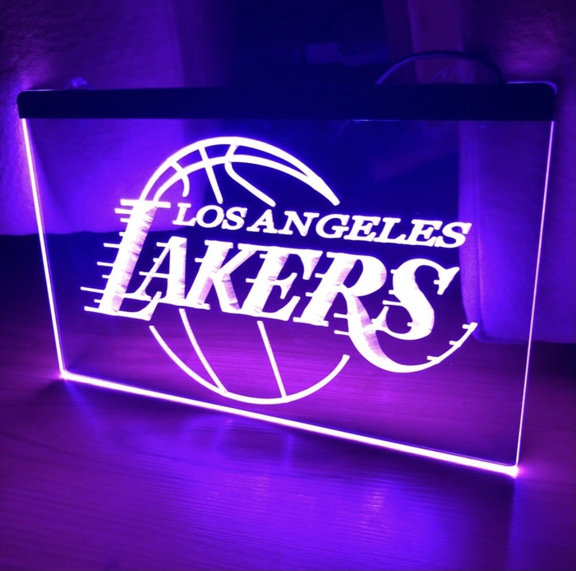 LAKERS LED NEON PURPLE LIGHT SIGN 8x12 | eBay