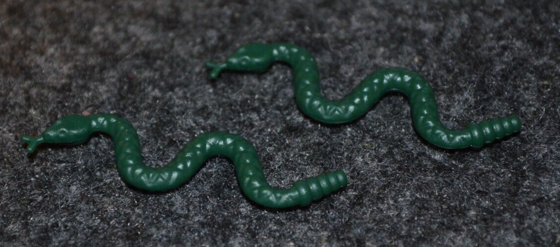 (2) Dark Green RATTLE SNAKE Minifigure Small Animal Brick ~ New Lego ...