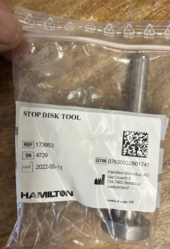 Hamilton Microlab STAR Stop Disk Tool PN 173953 | eBay
