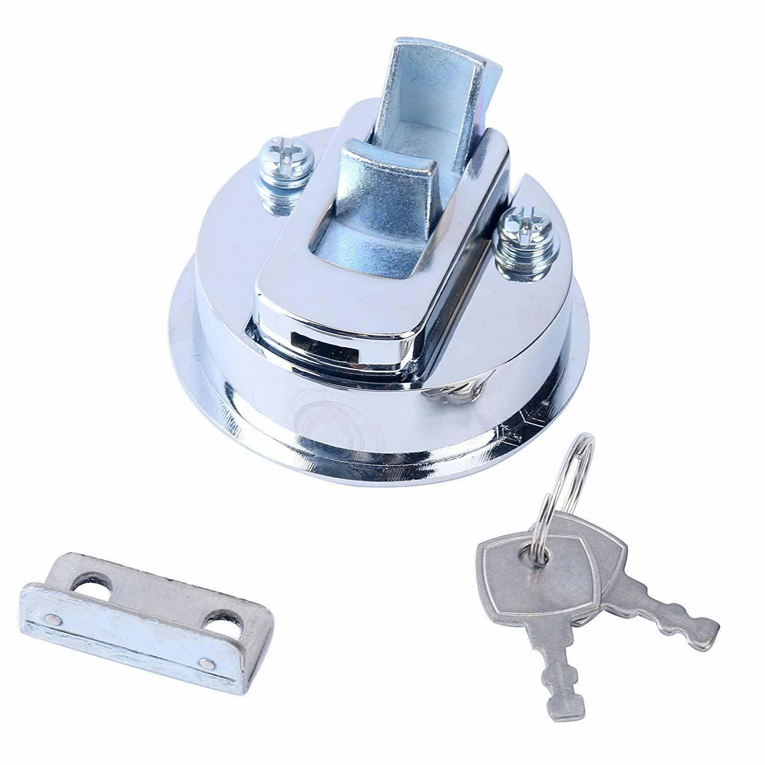 2 PCS Chrome 2" Marine Boat Locking Flush Pull Slam Latch Hatch with ...