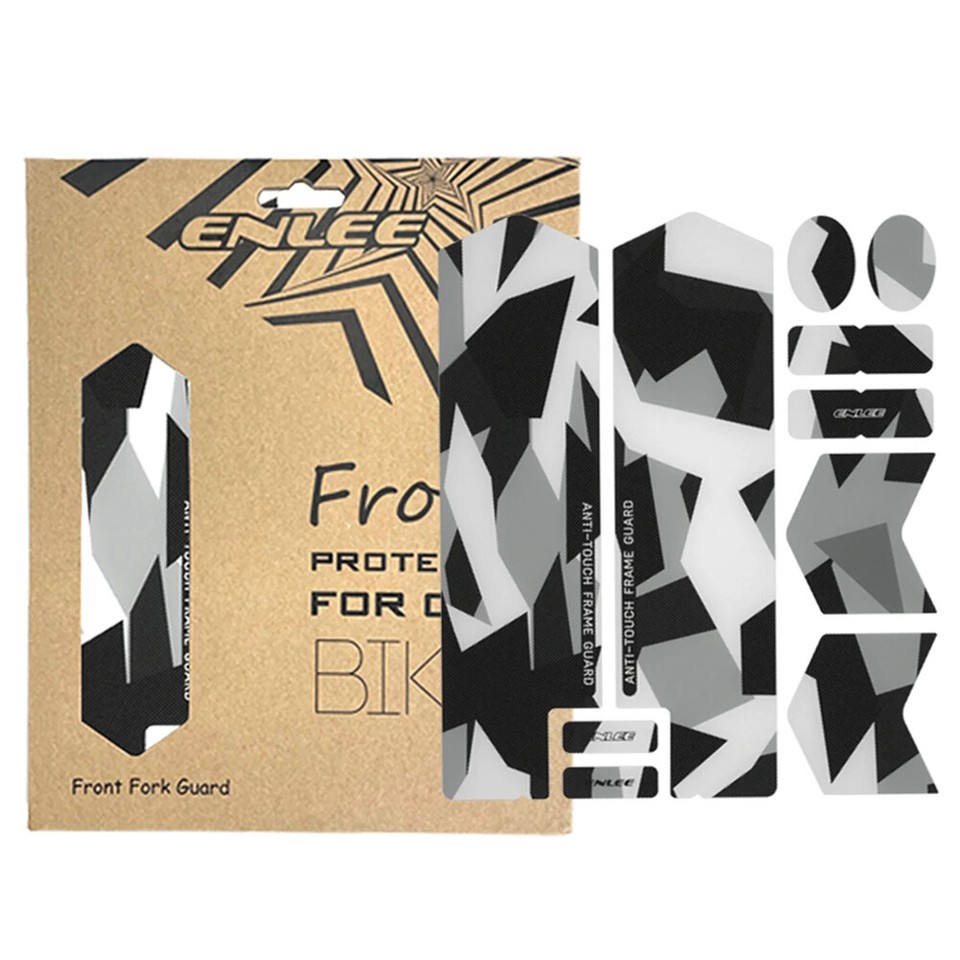 3D MTB Bike Frame Protector Scratch-Resistant Removeable Sticker Road ...