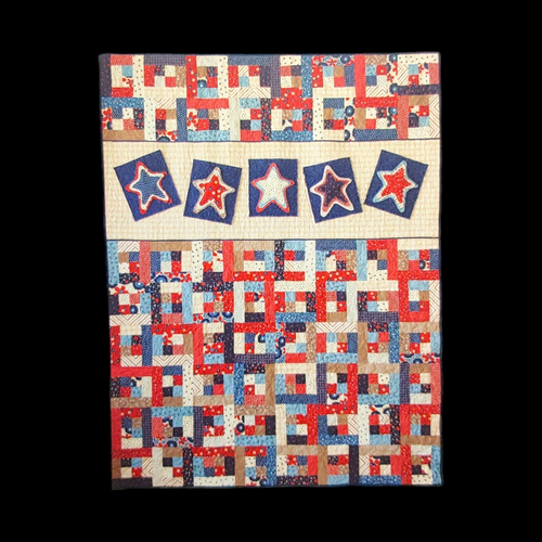 Stars & Stripes Quilt Pattern, 64x80 Fourth of July American Flag Red ...
