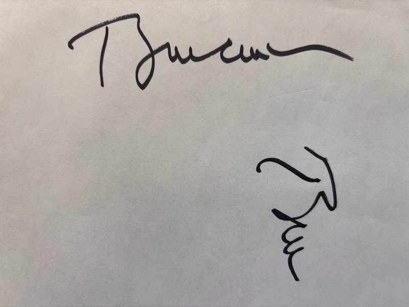 Rare Vintage TWO (2) Bold Signatures President Bill Clinton With ...