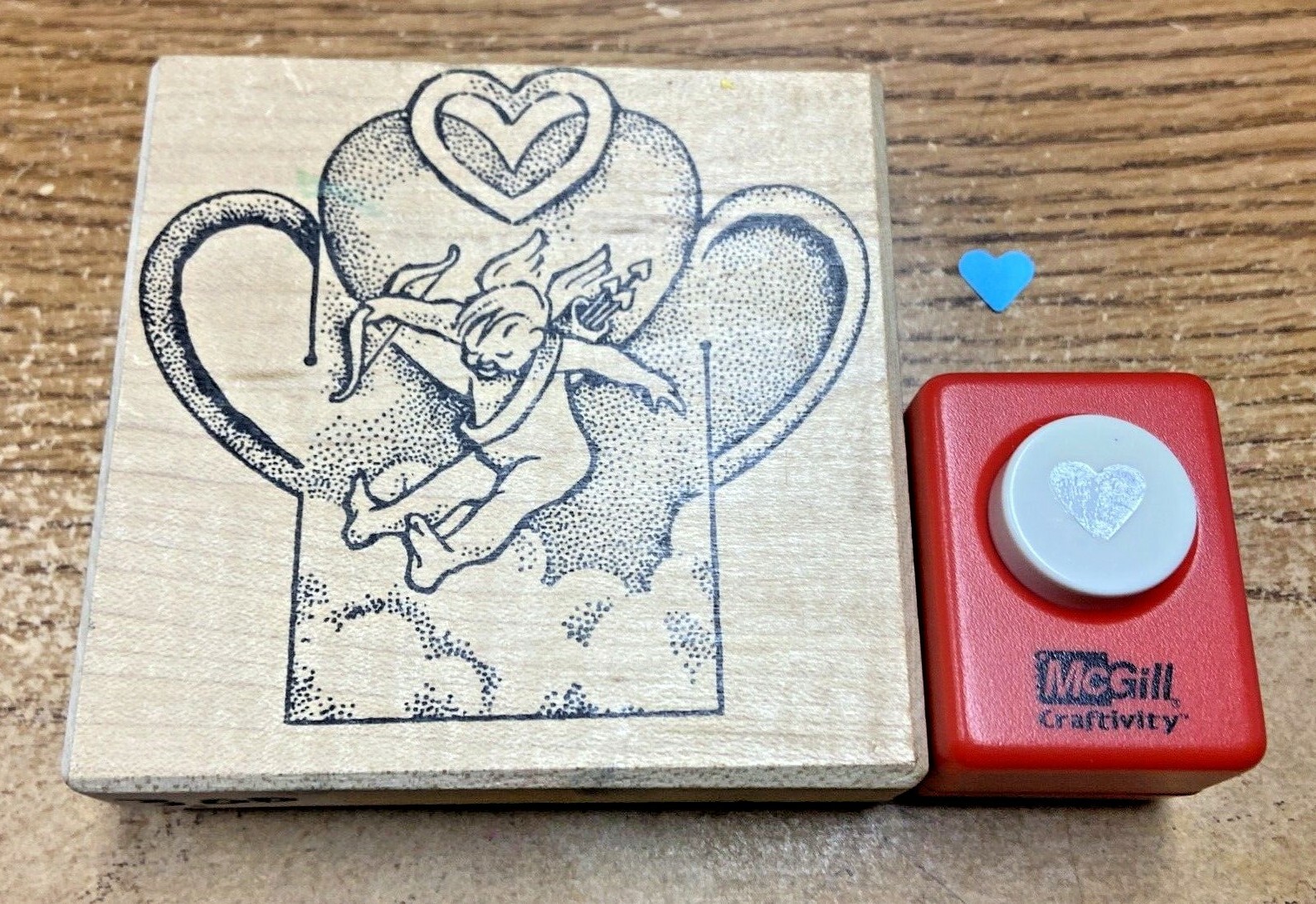 Cupid Heart Love Stamp + Mini 1/2" Heart Punch-Valentine's-Love-Cards ...