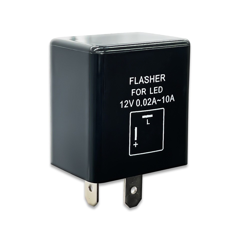 2-Pin Electronic LED Flasher Relay for Turn Signal Hyper Flasher 12V 0 ...