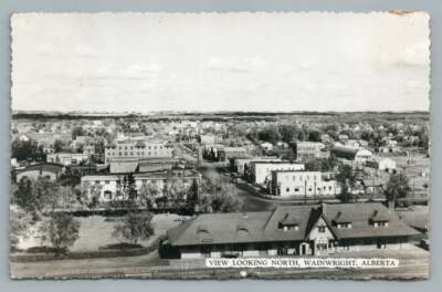 CPR Railroad Depot WAINWRIGHT Alberta RPPC Vintage Photo Train Station ...