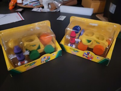 Vintage Crayola Push Along Vehicles Wooden Cement Mixer and Plane | eBay