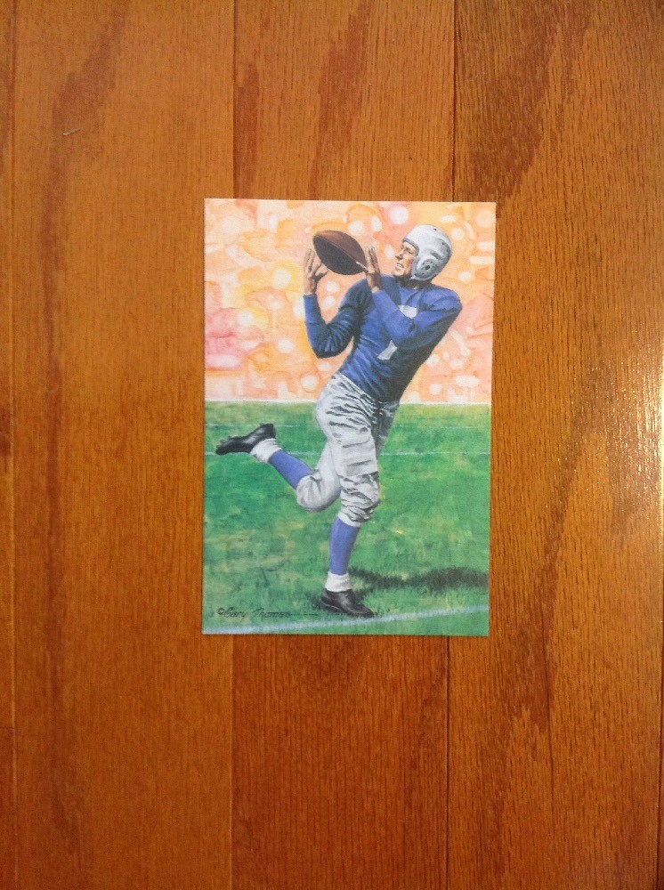 Earl Dutch Clark Lions unsigned Goal Line Art Card in Toploader | eBay